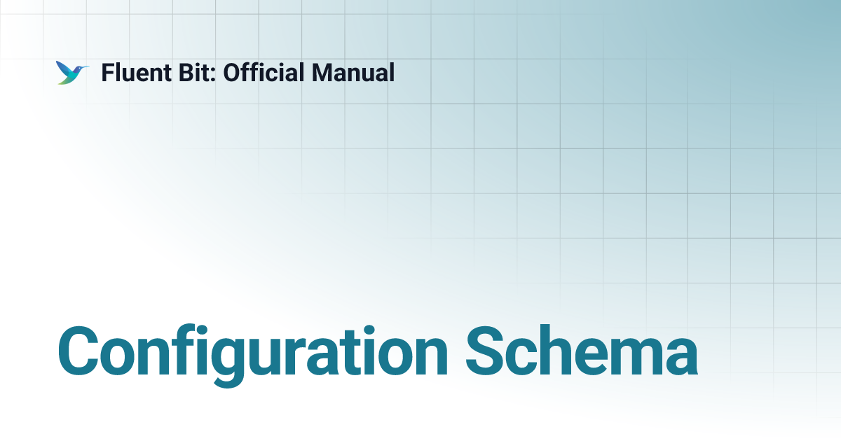 Configuration Schema | 1.2 | Fluent Bit: Official Manual