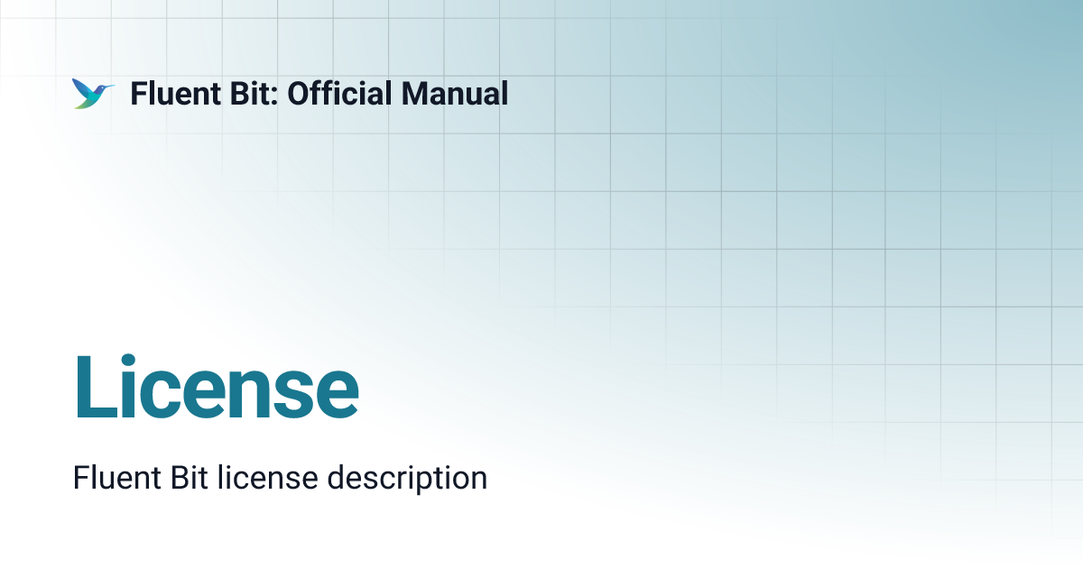 License | Fluent Bit: Official Manual